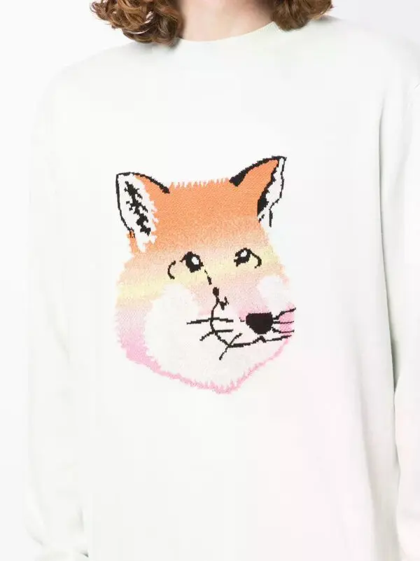 Maison Kitsuné Fox Round-neck Cotton Jumper