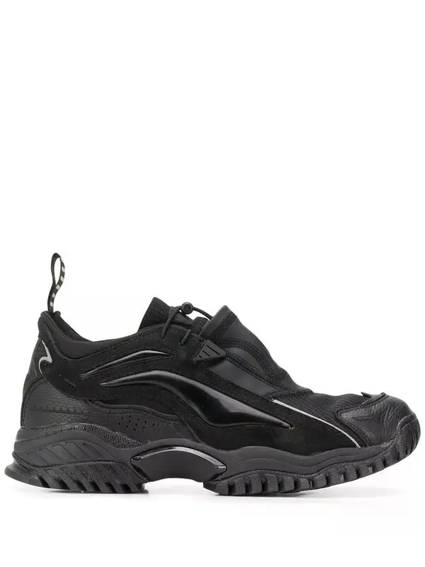 Random Identities Contrast Panel Toggle Sneakers - Black