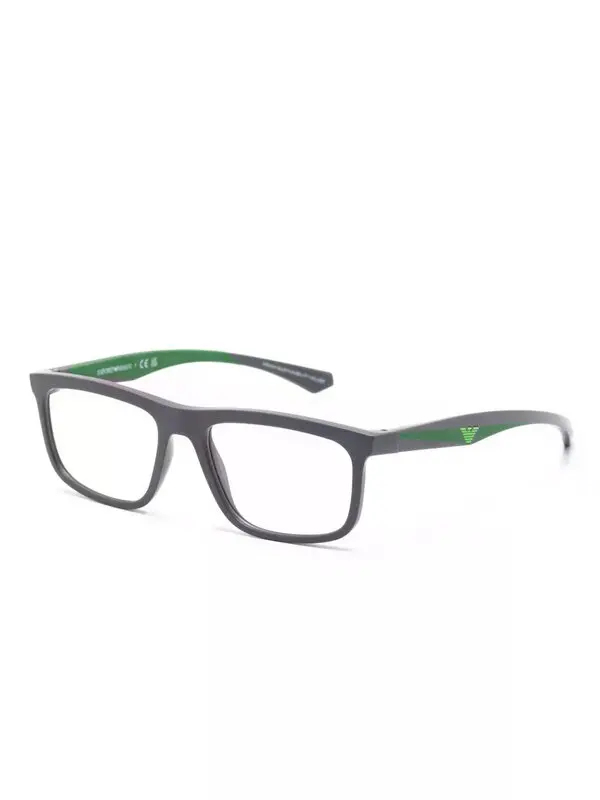 Emporio Armani Rectangle-frame Glasses - Grey