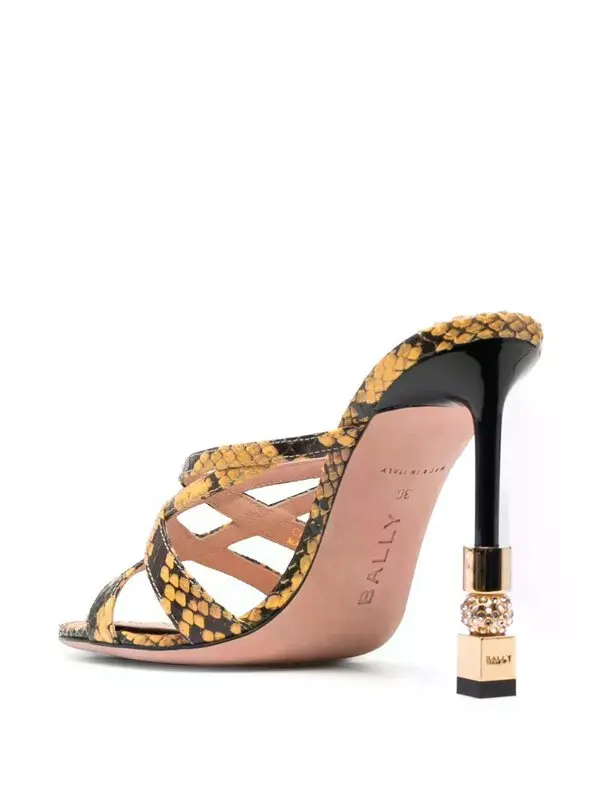 Bally 110mm Snakeskin-print High Heel Sandals
