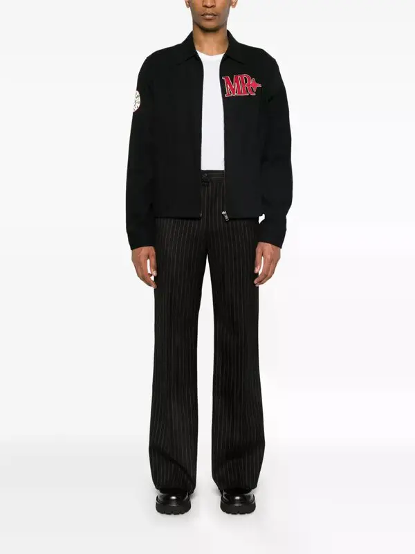 MIDNIGHT RODEO Pinstripe Flared Trousers