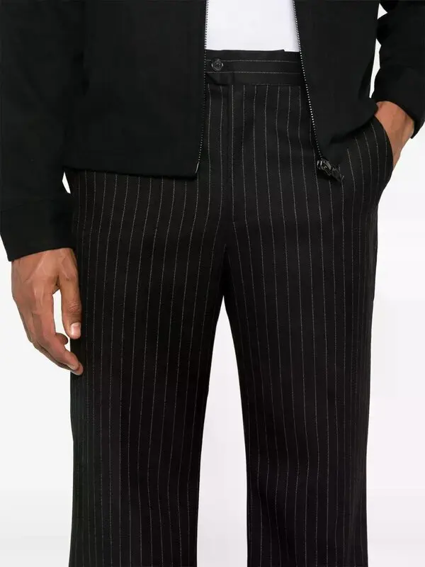 MIDNIGHT RODEO Pinstripe Flared Trousers
