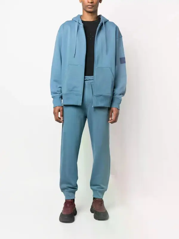 Y3 Organic-cotton Track Pants - Blue