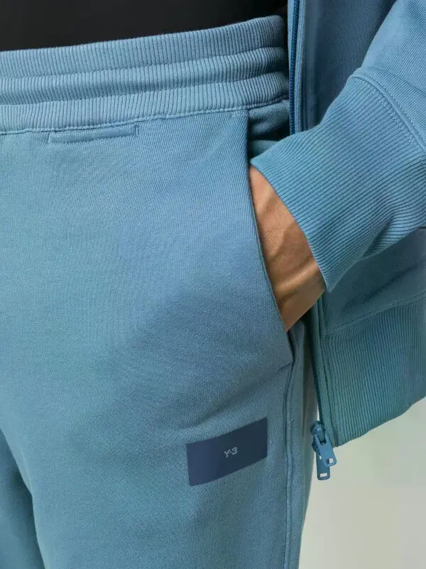 Y3 Organic-cotton Track Pants - Blue