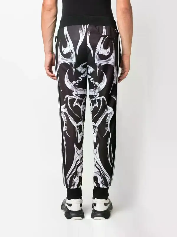 Philipp Plein Chrome Abstract-pattern Track Pants