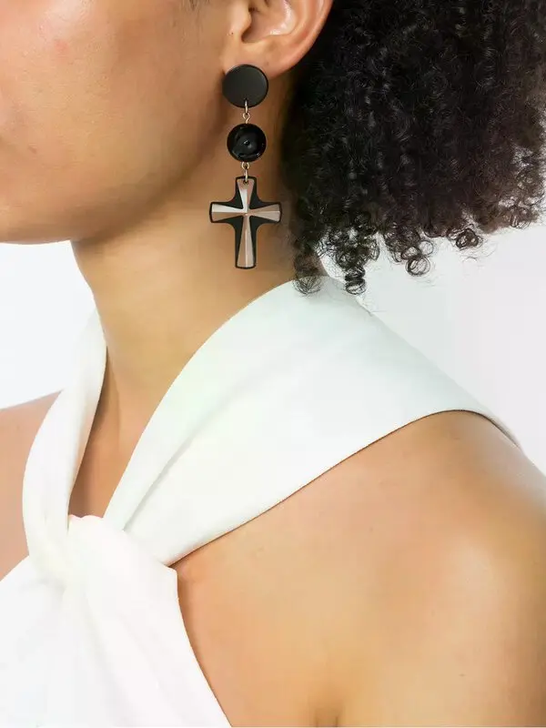 AMIR SLAMA Cross Earrings