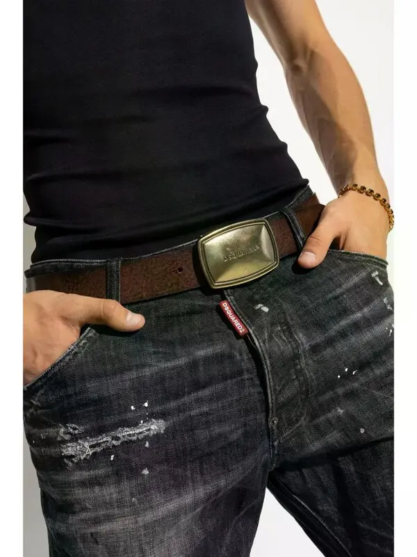 Dsquared2 Logo Plaque Buckle Belt