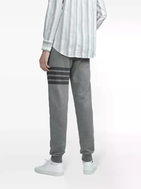 Thom Browne Striped Cotton Track Pants - Grey