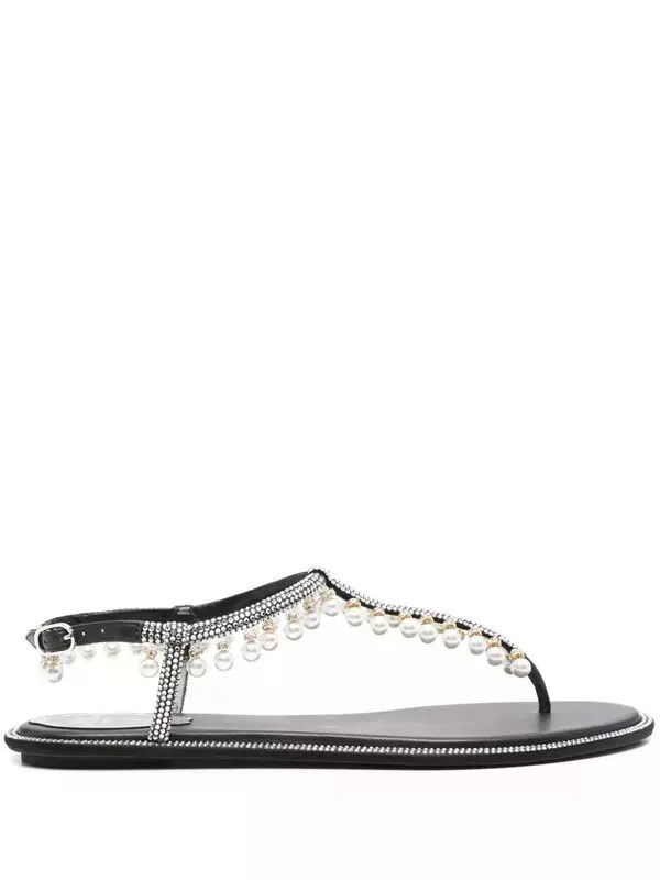 Rene Caovilla Diana Sandals - Black