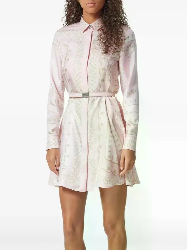 Versace Treasure Silk Midi Shirt Dress