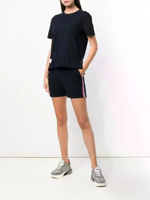 Thom Browne Relaxed Fit Piqué T-shirt - Blue