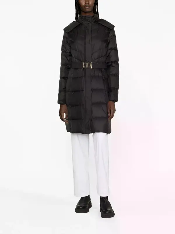 TWINSET Hooded Belted Puffer Coat