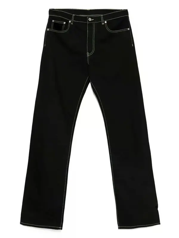 Off-White Logo-printed Straight-leg Jeans