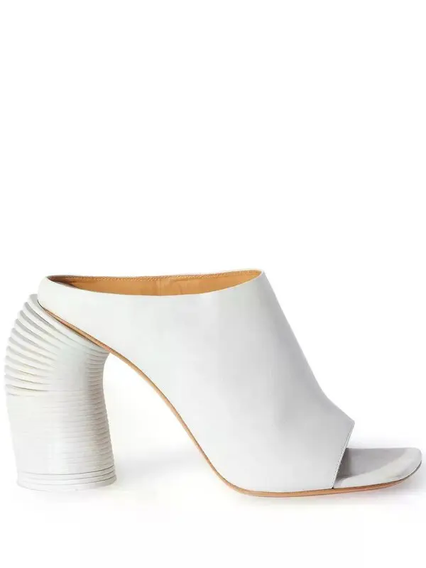 Off-White Leather Mules - White