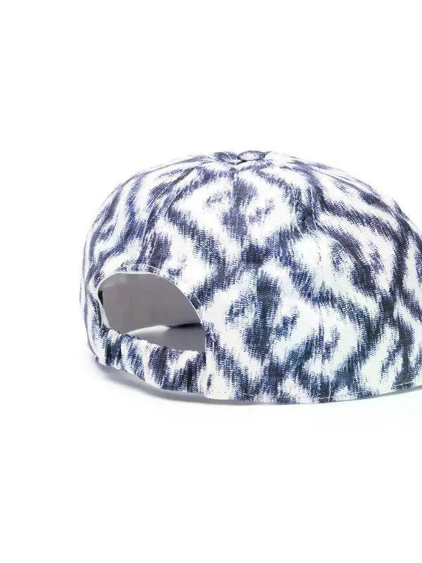 Fendi Ff Logo-print Silk Baseball Cap - Blue