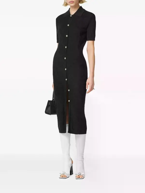 Versace Medusa Head-buttoned Knitted Dress