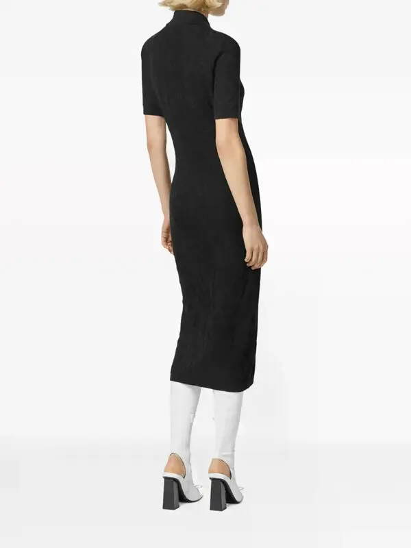 Versace Medusa Head-buttoned Knitted Dress