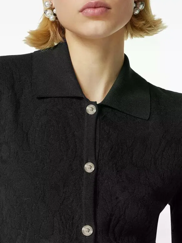 Versace Medusa Head-buttoned Knitted Dress