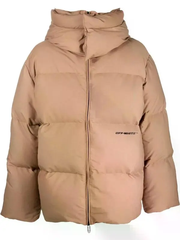 Off-White Race Canvas Down Padded Jacket - Brown