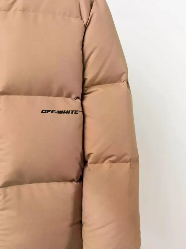 Off-White Race Canvas Down Padded Jacket - Brown