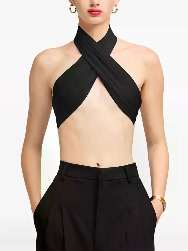 AMI Paris Silk Wrap Top