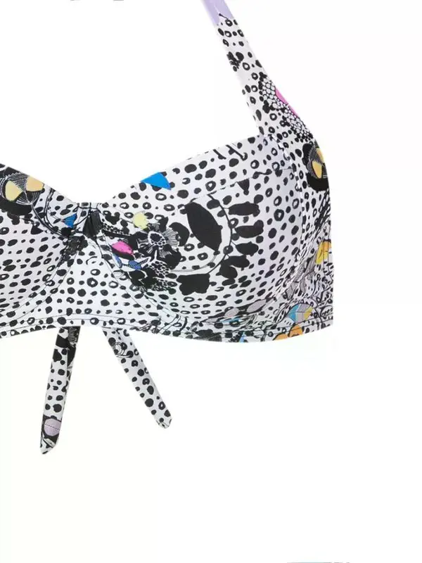 AMIR SLAMA Floral-print Halterneck Bikini