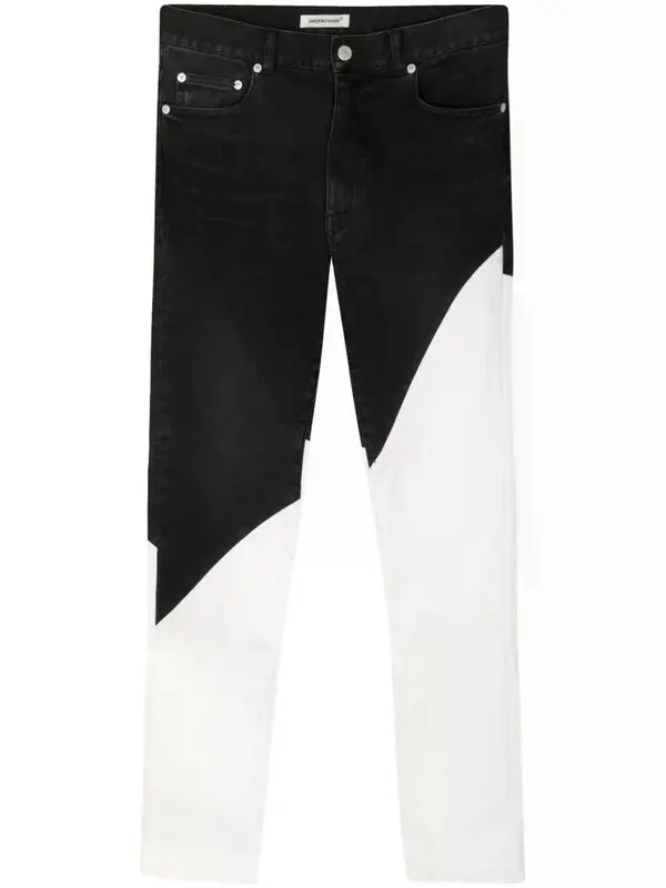 Undercover Colour-blocked Skinny Jeans - Black