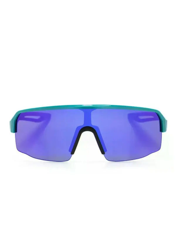 PUMA EYEWEAR Logo-plaque Oversized Sunglasses - Green