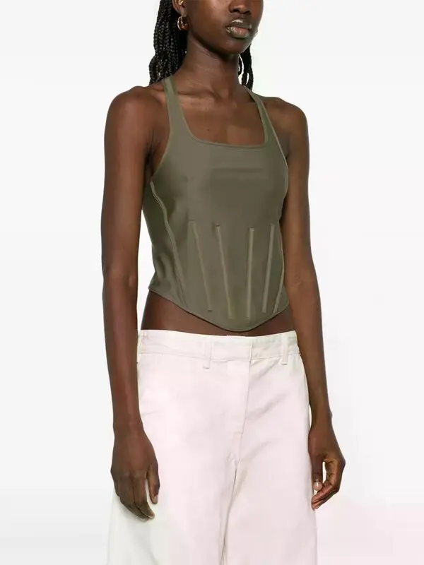 MUGLER Corseted Tank Top