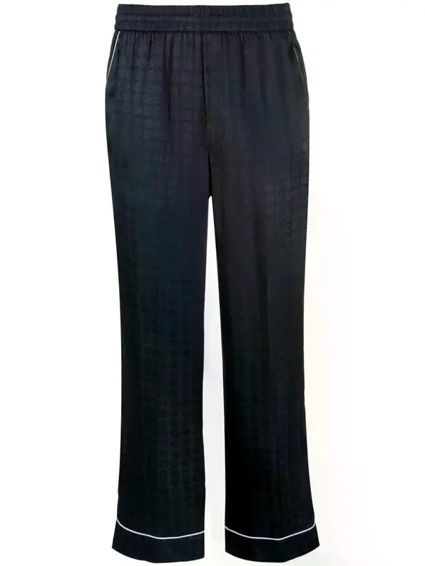 10 CORSO COMO Circle-motif Straight-leg Trousers - Blue