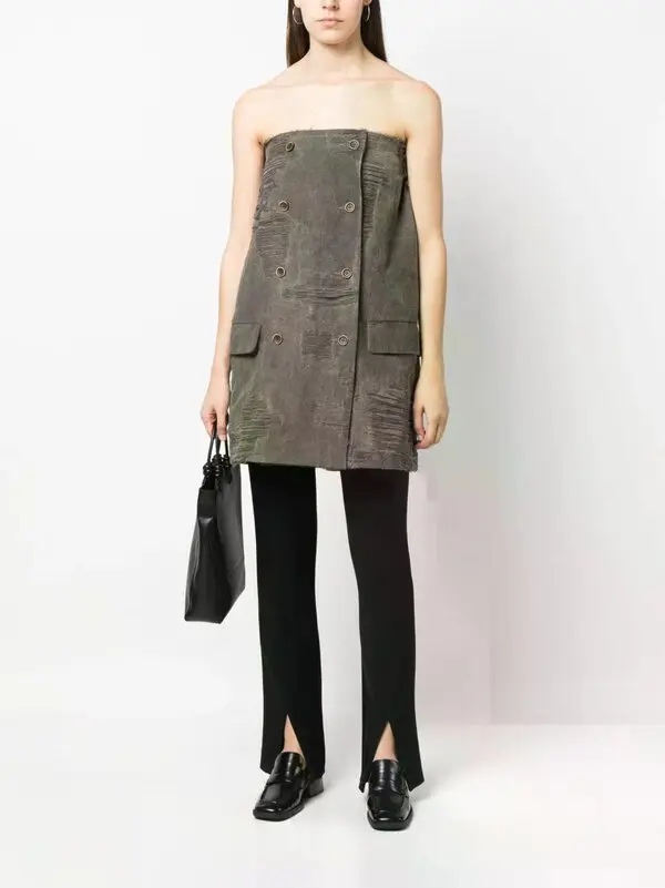 UMA WANG Oversized Distressed Double-breasted Top