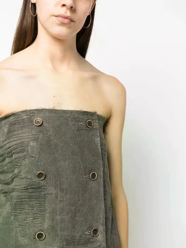 UMA WANG Oversized Distressed Double-breasted Top