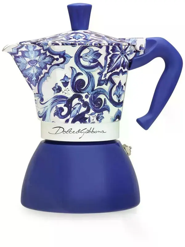 Dolce & Gabbana X Bialetti Moka Induction Large Coffee Maker - Blue