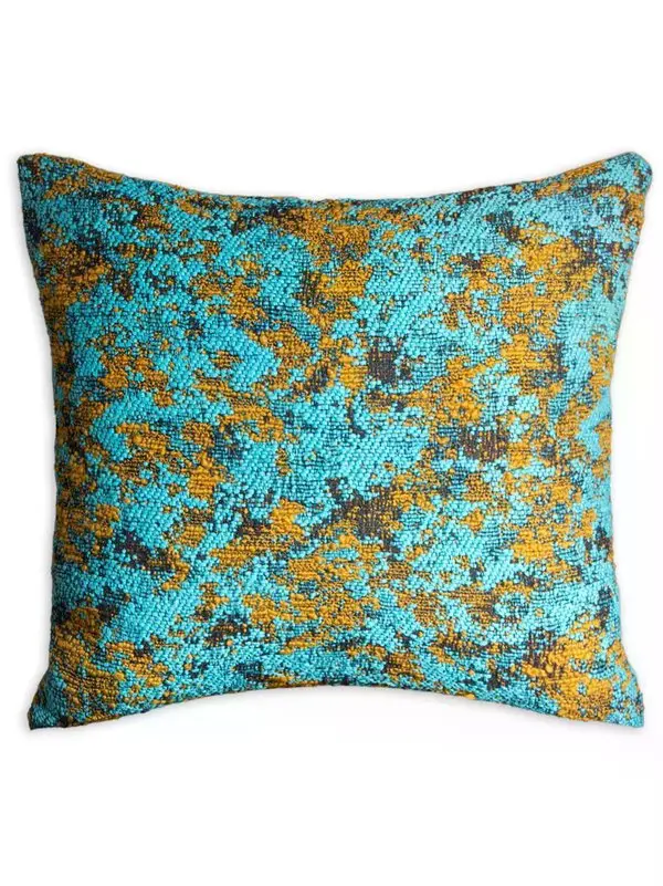 THE HOUSE OF LYRIA Asinara Cable-knit Cotton Cushion - Blue
