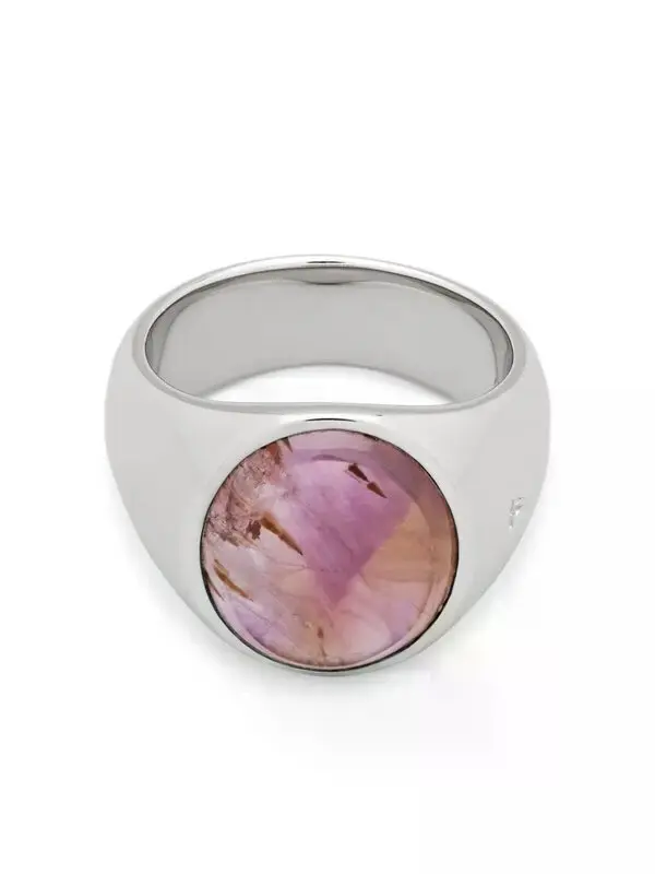 Tom Wood Oval Sakura Signet Ring - Silver