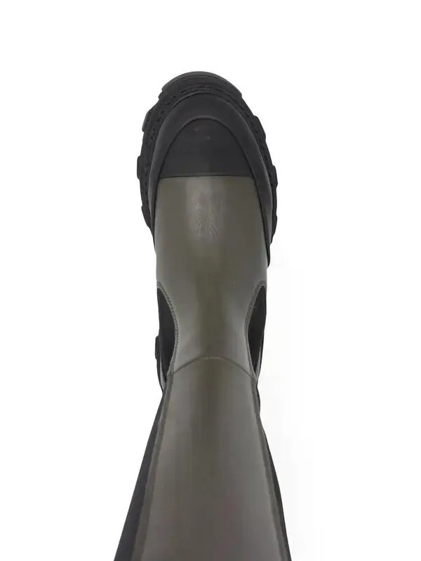 GANNI Knee-high Chelsea Boots - Green
