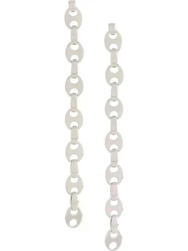 Rabanne Chain Link Earrings - Silver