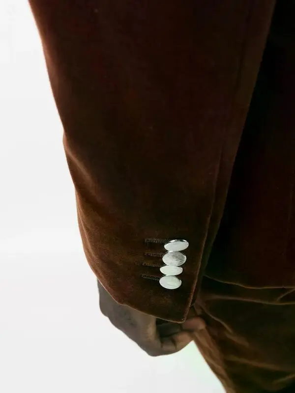 Palm Angels Single-breasted Velvet Blazer