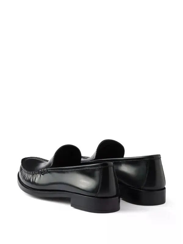 Prada Brushed Leather Loafers