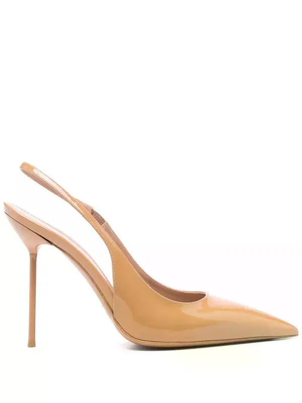 Paris Texas 105mm Lidia Slingback Pumps - Neutrals