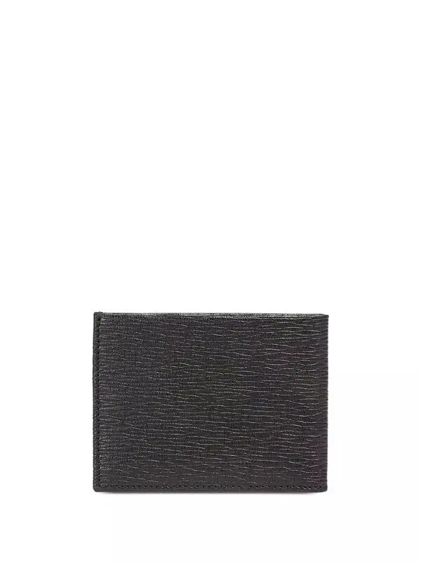 FERRAGAMO Gancini-plaque Leather Wallet - Black