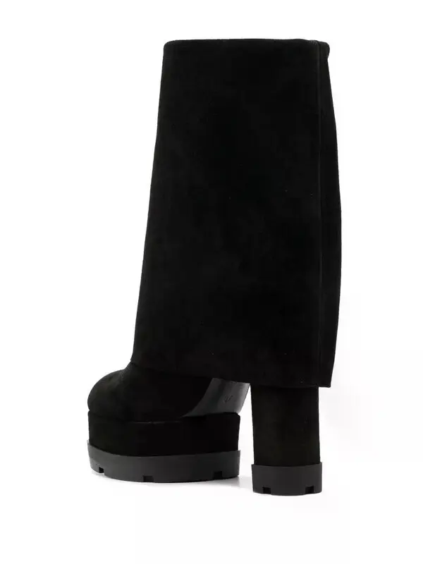 Casadei Knee-length Suede Boots - Black