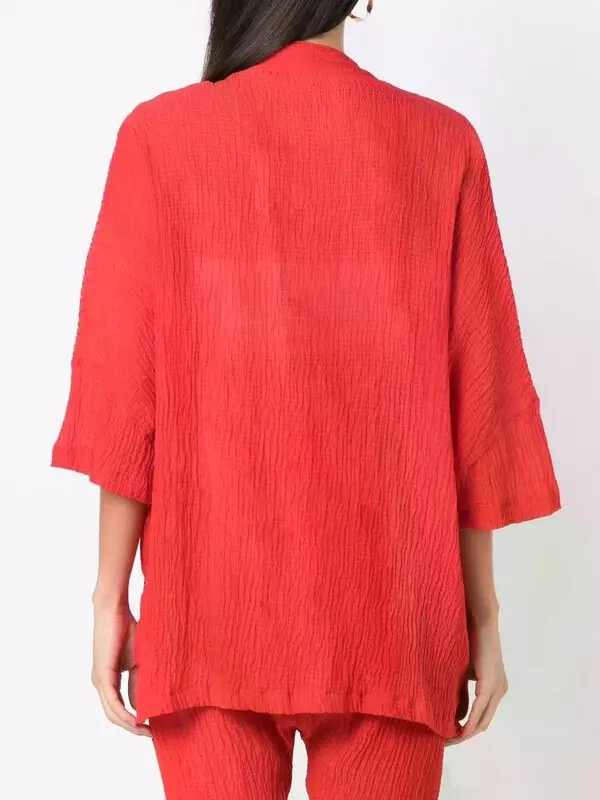 AMIR SLAMA Crinkled-finish Silk Shirt