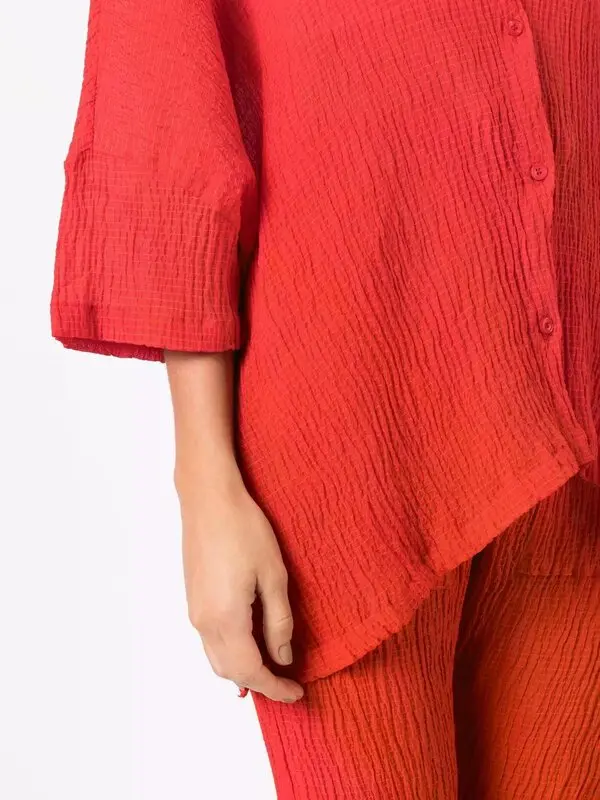 AMIR SLAMA Crinkled-finish Silk Shirt
