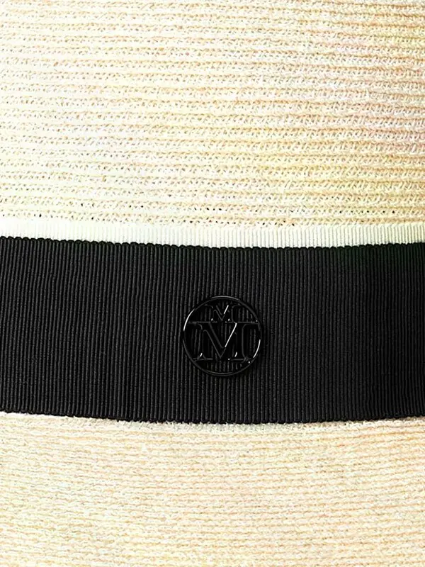 MAISON MICHEL Blanche Straw Hat With Logo Detail
