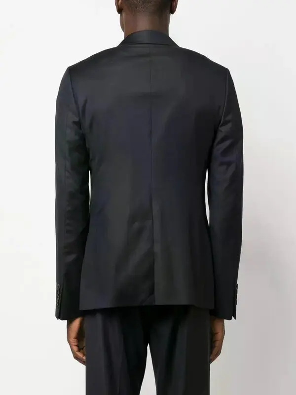 LANVIN Notched-lapels Single-breasted Blazer - Blue