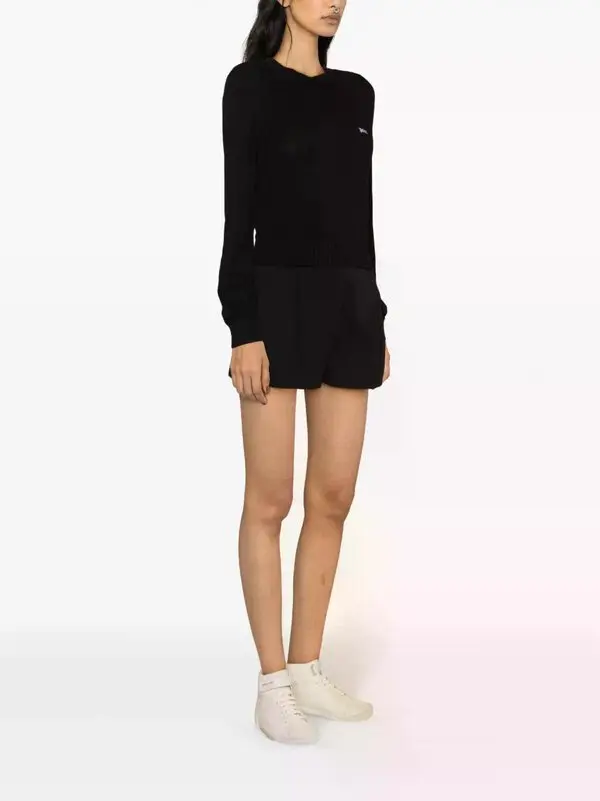 Palm Angels Logo-embroidered Cropped Jumper