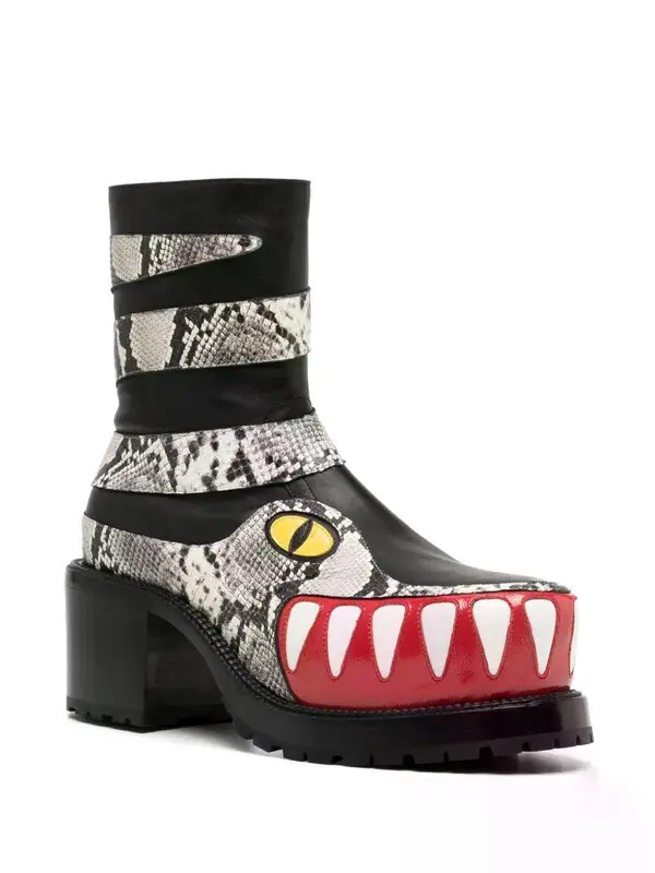 WALTER VAN BEIRENDONCK Viper 70mm Block Heel Boots