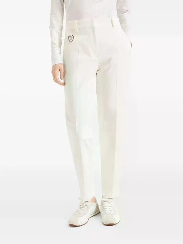 Brunello Cucinelli Logo Patch Tailored Trousers