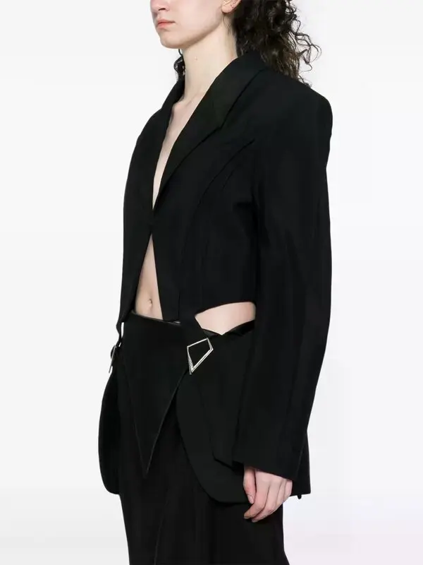 MUGLER Buckled Tailored Blazer